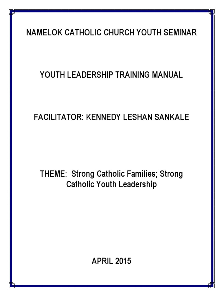 Youth Leadership Training Manual PDF | PDF | Elijah | Leadership