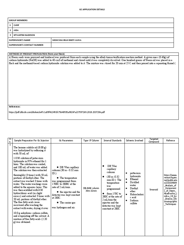 GC Application Form | PDF | Sodium Hydroxide | Hydroxide