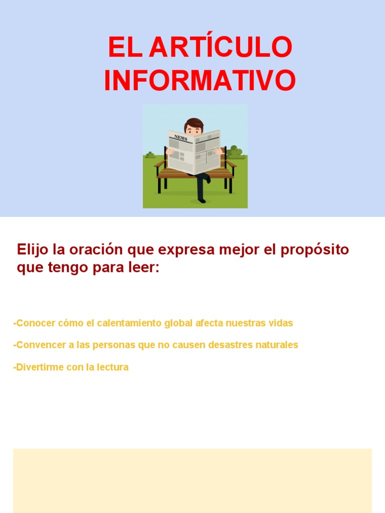 El Artículo Informativo | PDF