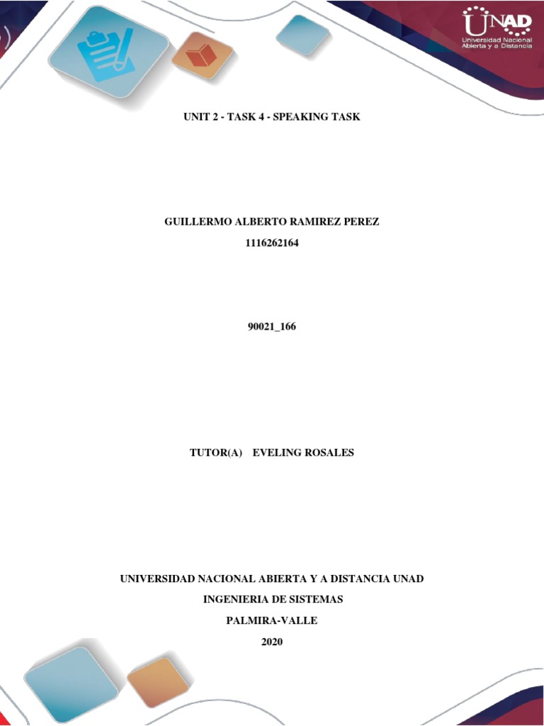 Unit 2 - Task 4 - Speaking Task | PDF