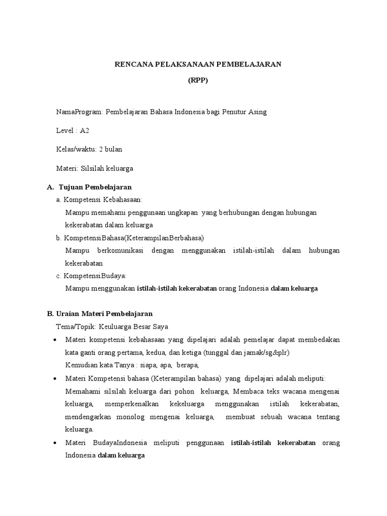 RPP Bipa 1-3 | PDF