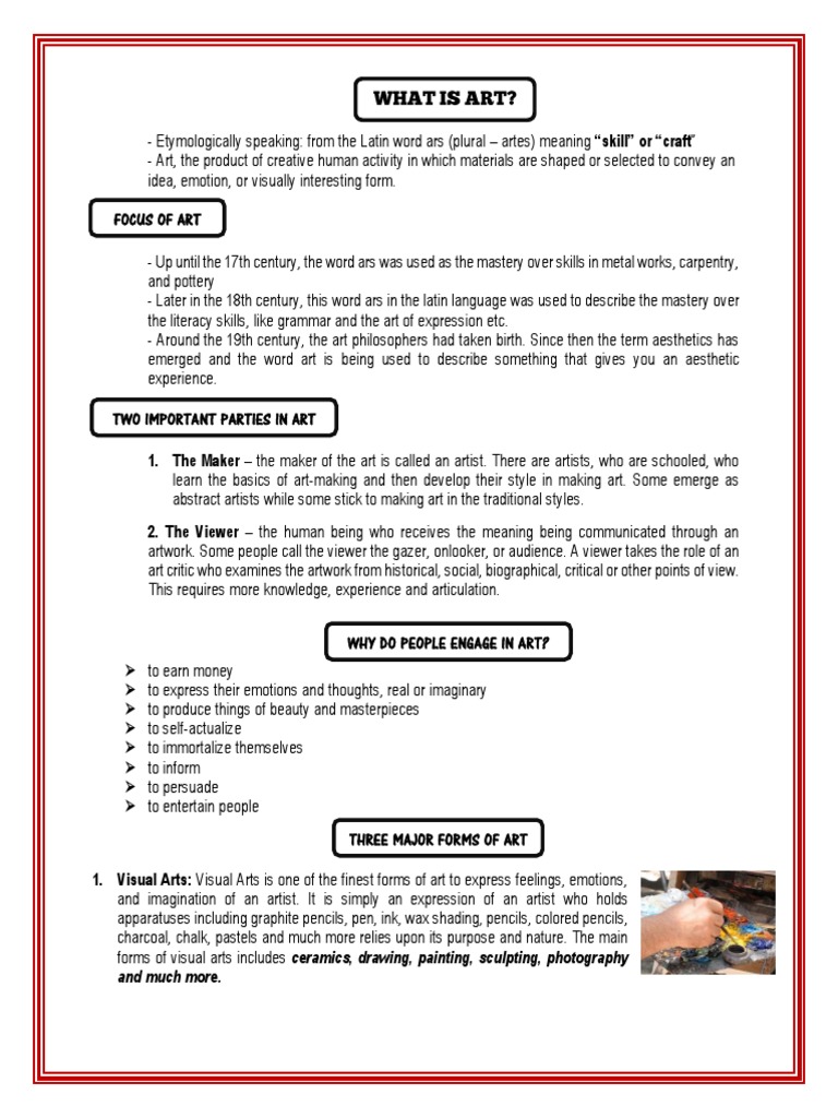 Integrated Arts - Module 1 | PDF | Aesthetics | Cognitive Science