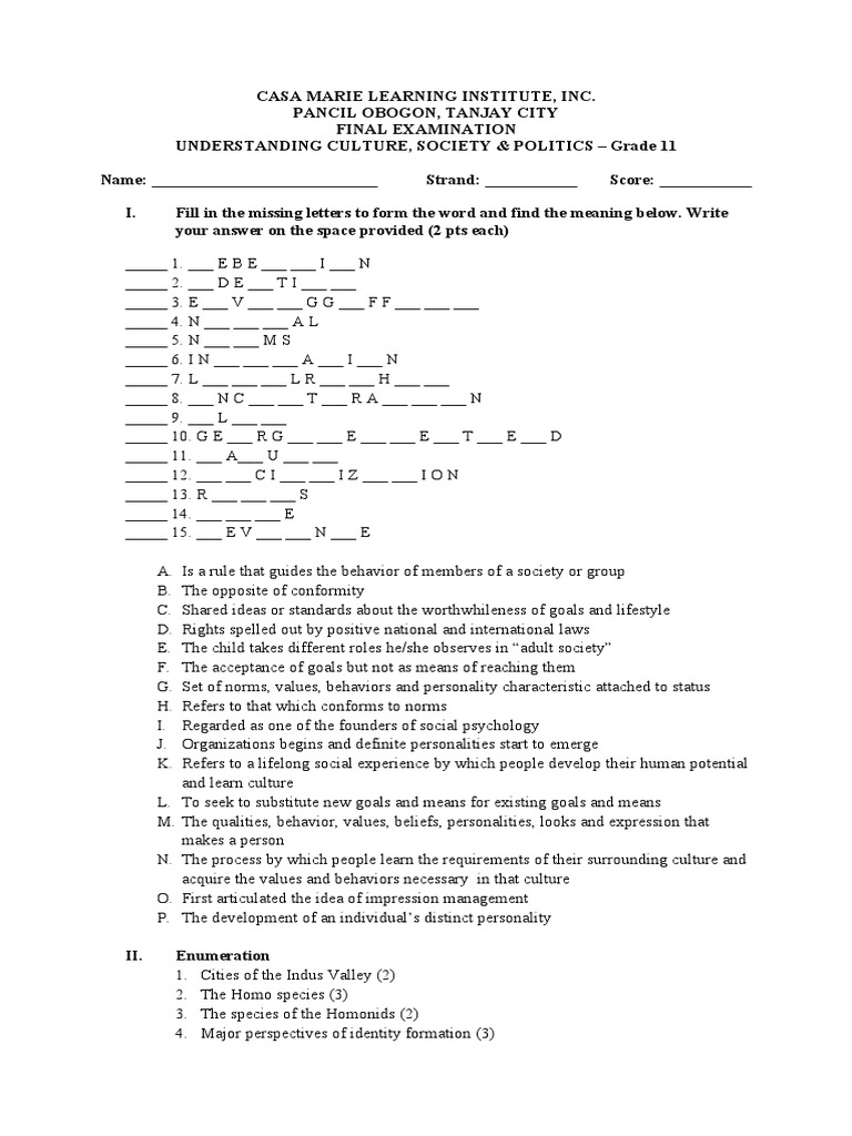Ucsp G11 | PDF | Conformity | Value (Ethics)