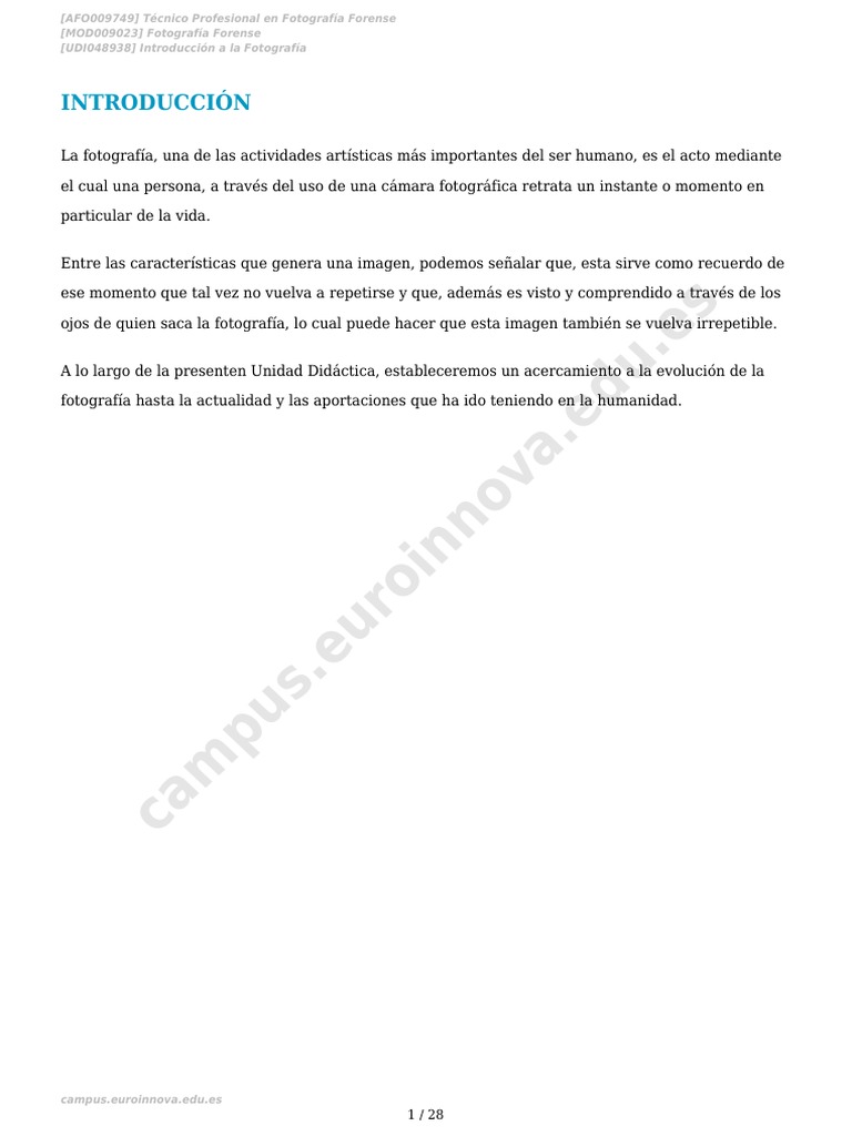 Introducción A La Fotografía | PDF | Cámara digital | Imagen