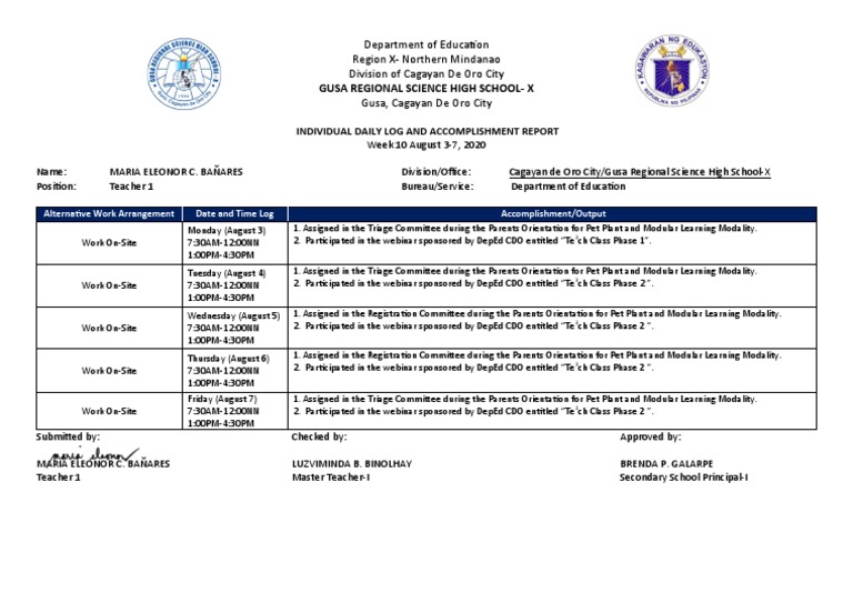 Sample Accomplishment Report | PDF | High Schools And Secondary Schools ...
