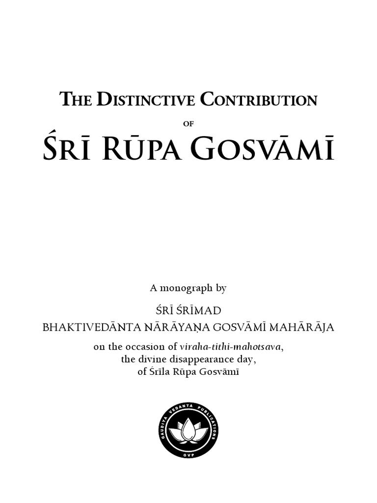 Narayana Swami - Rupa Goswami | PDF | Bhakti | Love