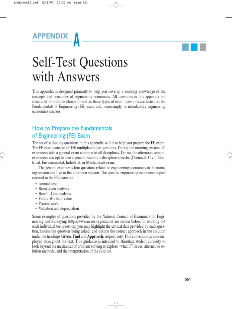 Self-Test Questions With Answers: Appendix | PDF | Interest | Bonds ...