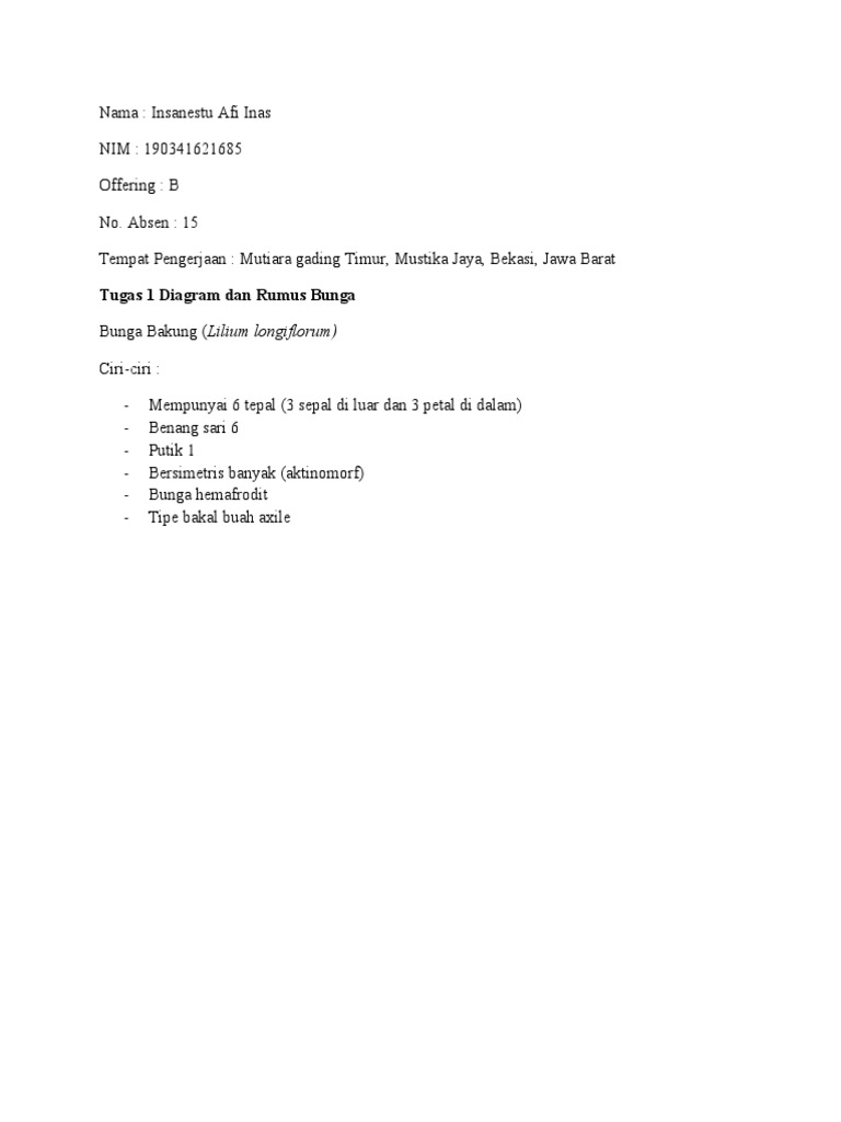 Rumus Dan Diagram Bunga Pdf
