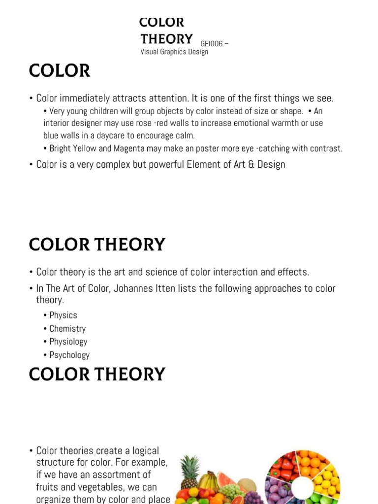 Color Theory | PDF | Color | Magenta