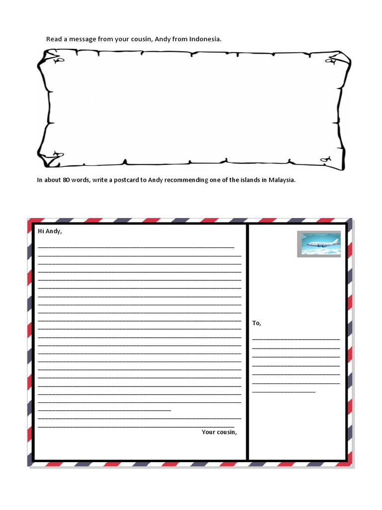 Form 1 CEFR WRITING PART 1 | PDF