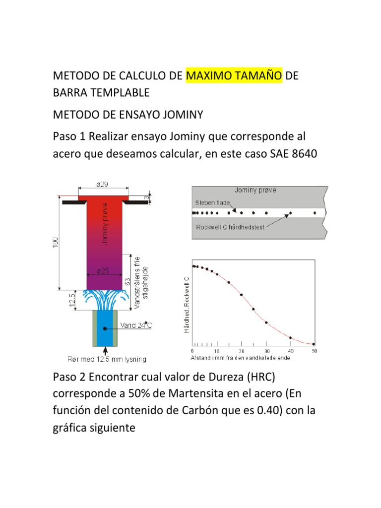 Método Jominy para Templabilidad de Acero | PDF