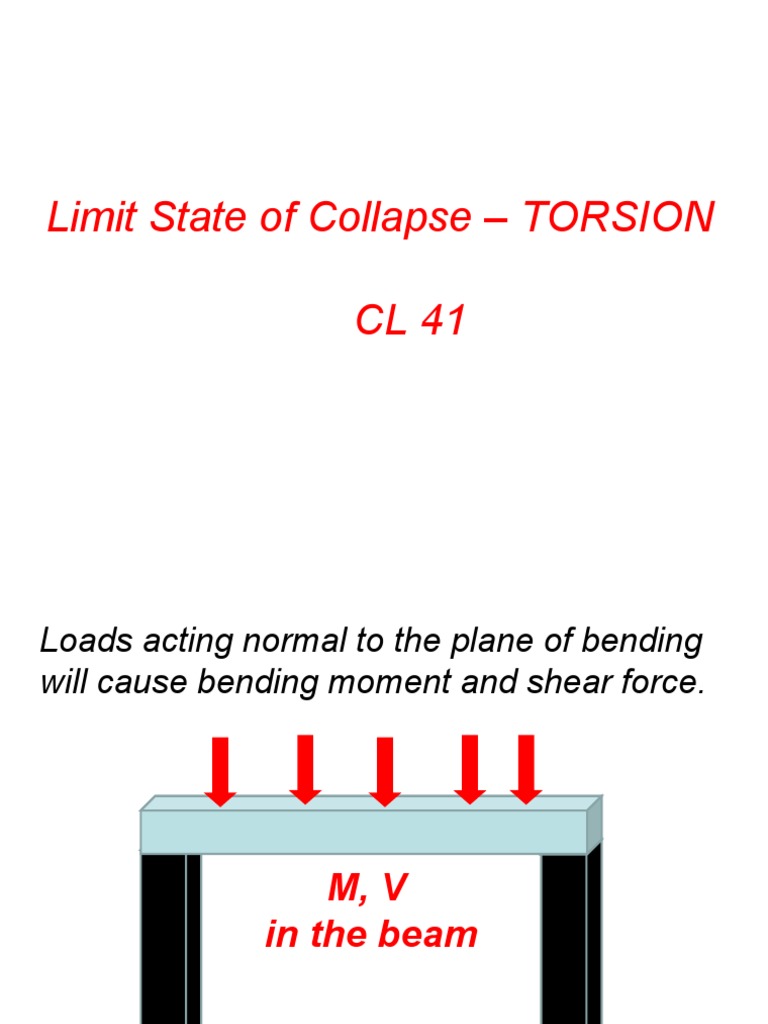 Limit State of Collapse-Torsion | PDF | Beam (Structure) | Bending
