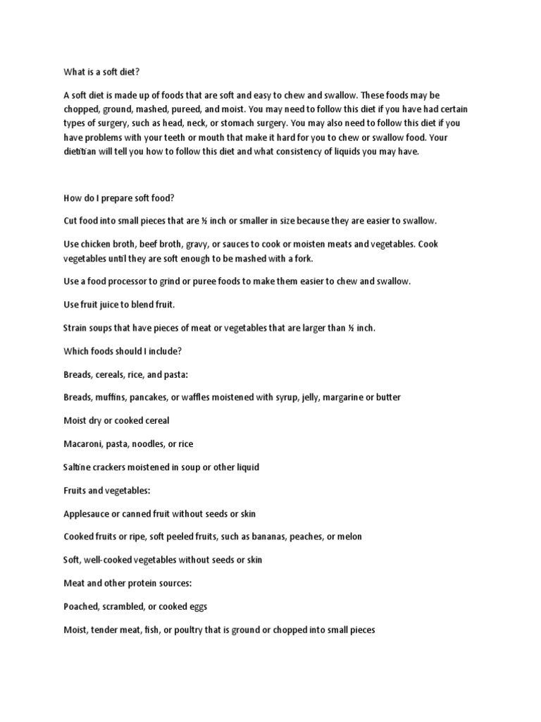 An In-Depth Guide to the Soft Mechanical Diet: Foods to Include ...