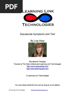 Dyscalculia Test | PDF | Educational Assessment | Subtraction