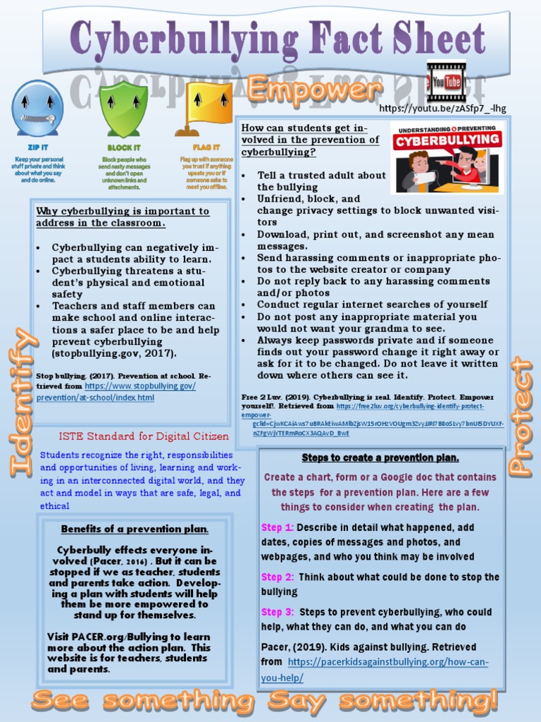 Cyberbullying Fact Sheet | PDF | Cyberbullying | World Wide Web