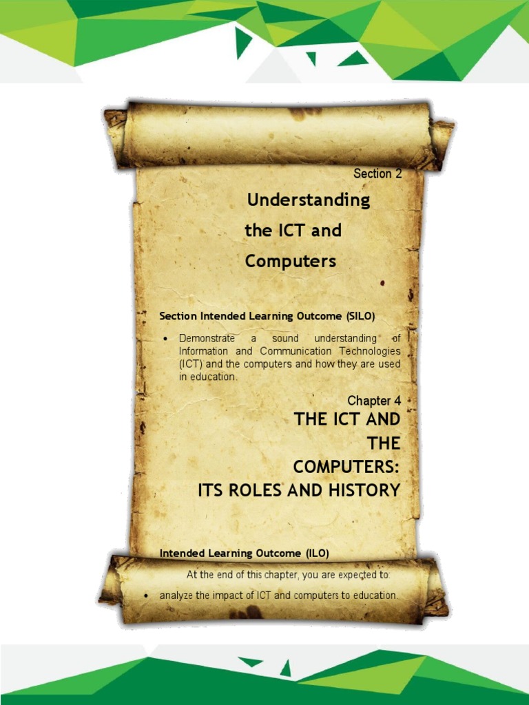 Module 4 - The ICT and The Computers, Its Roles and History | PDF ...