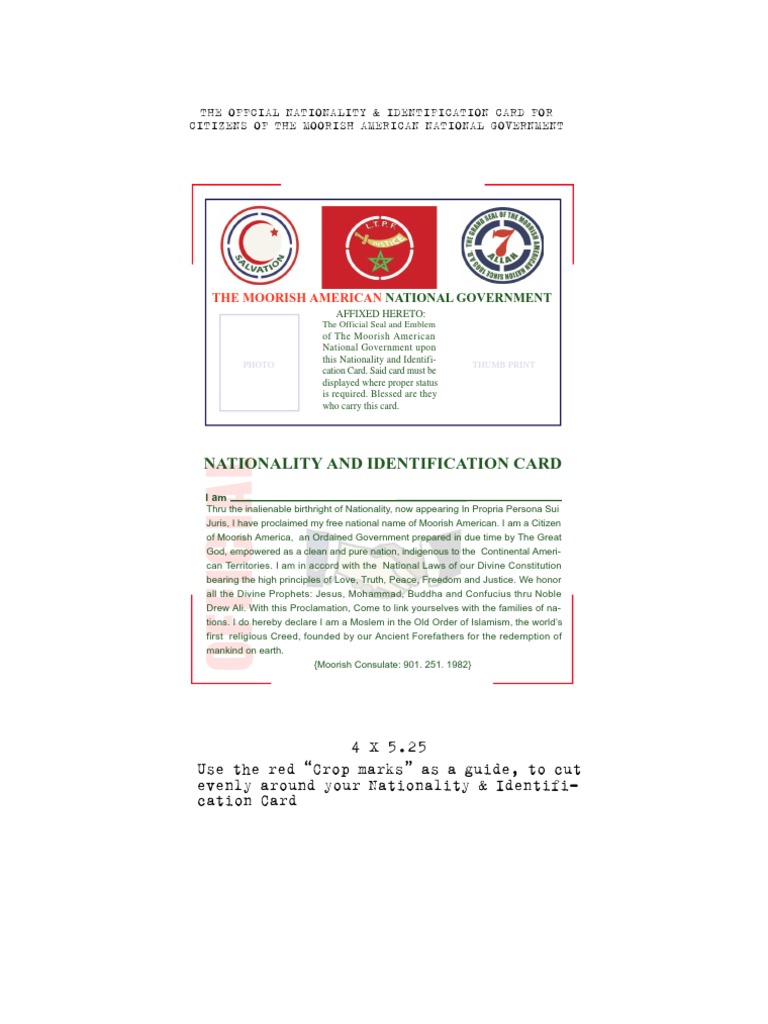 Nationality Card 1 | PDF