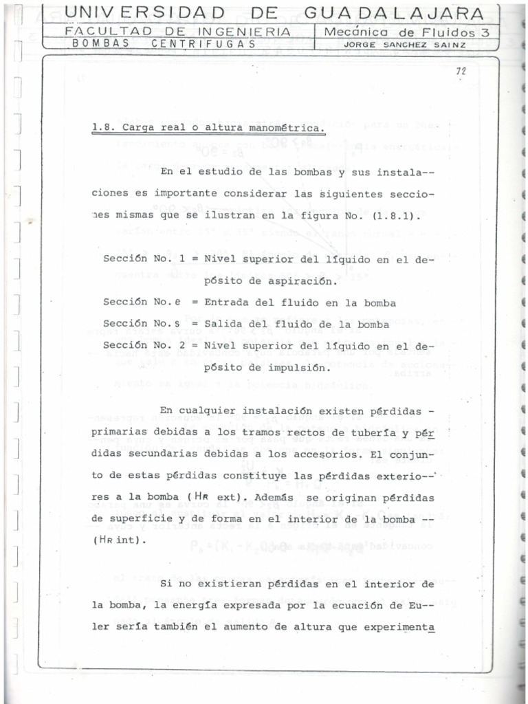 Altura Manométrica en Bombas Centrífugas | PDF | Dinámica (Mecánica ...
