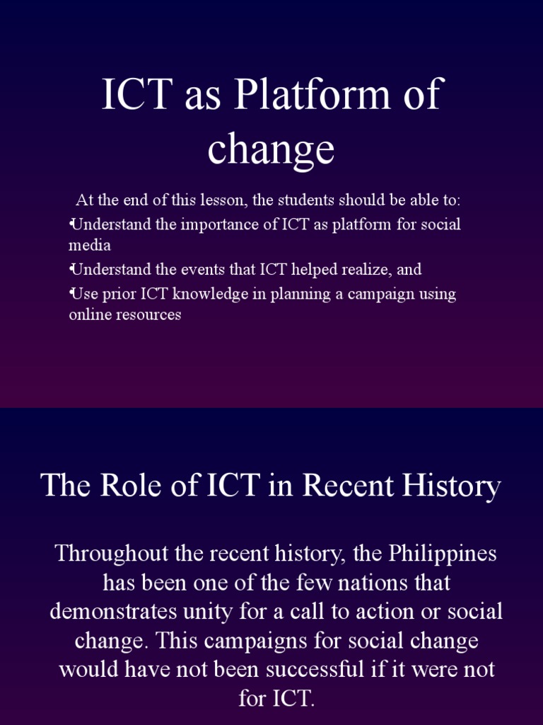 ICT's Role in Social Change Movements | PDF | Public Sphere | Government