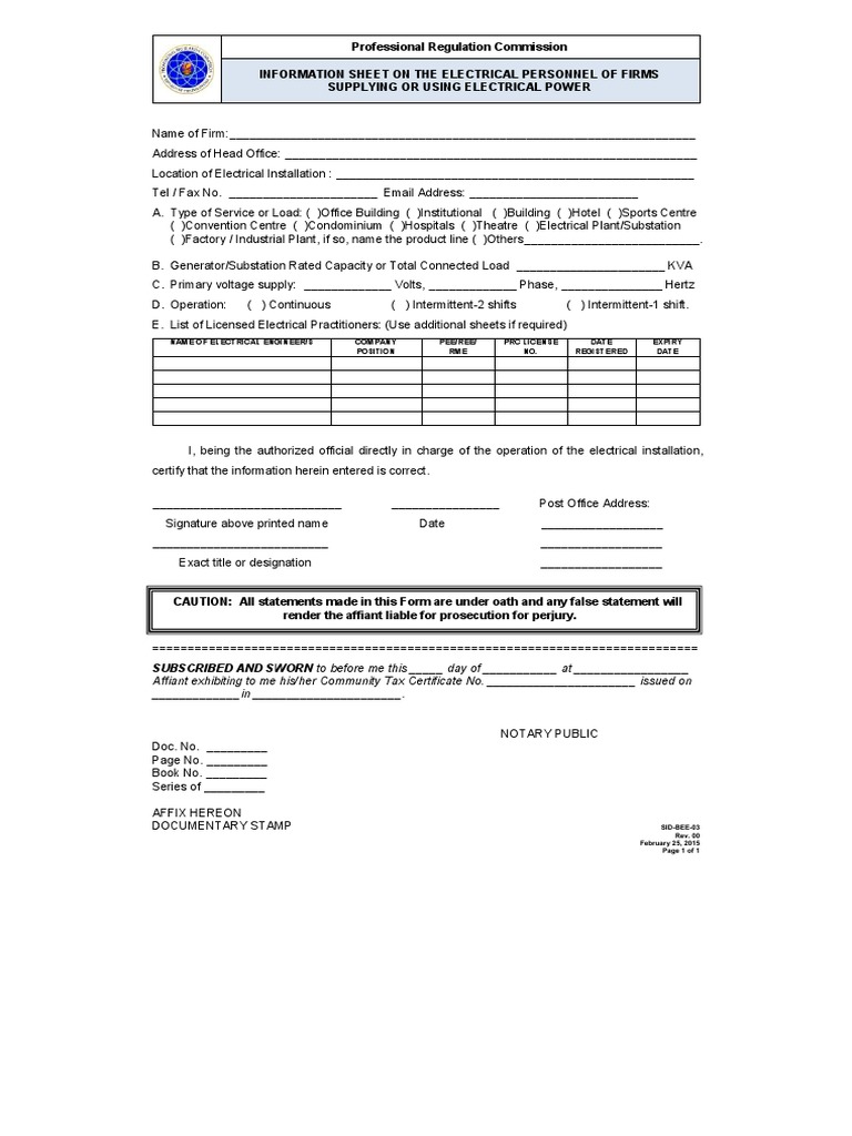 BEE Form No. 3-Info Sheet - e | PDF | Affidavit | Power (Physics)