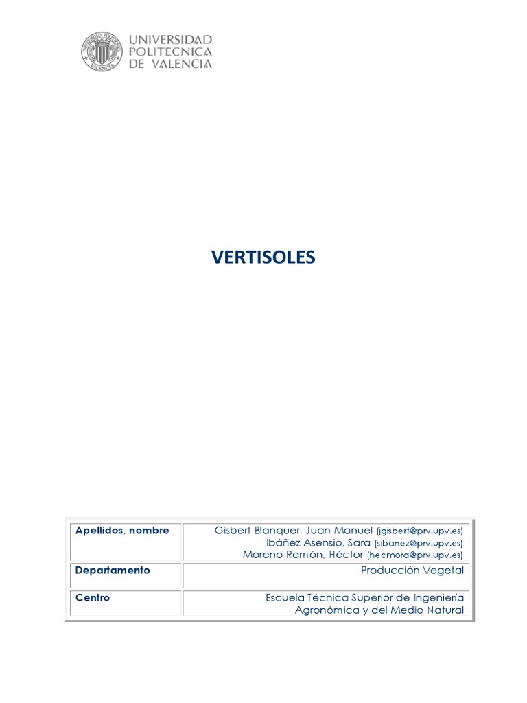 Vertisoles PDF | PDF | Arcilla | Suelo