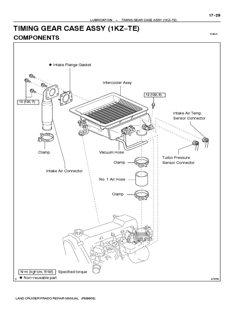 Timing Gear Case Assy (1Kz Te) : Components | PDF | Clutch | Gear