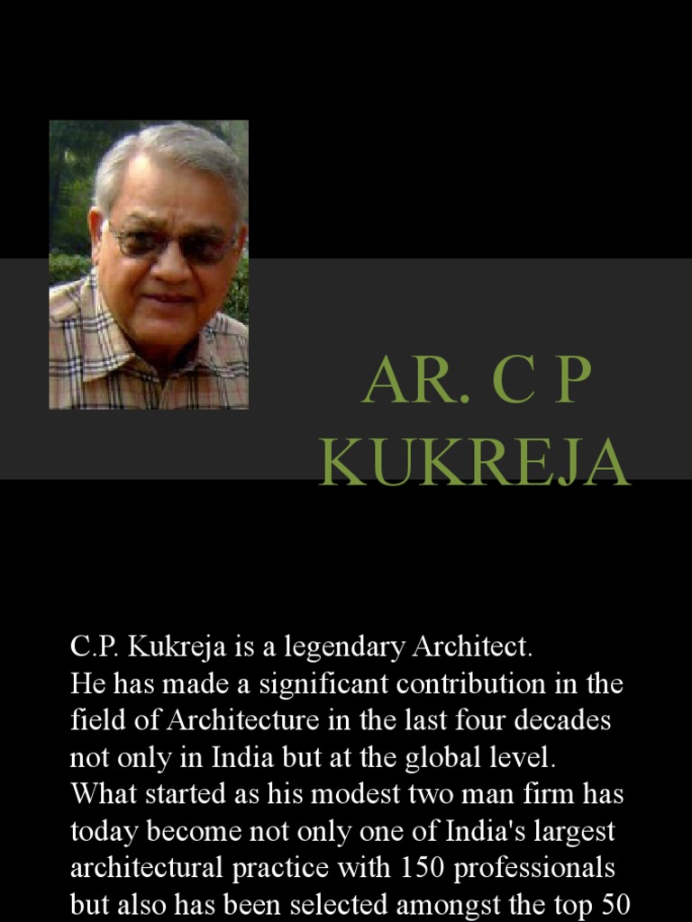Ar. C P Kukreja | PDF | University