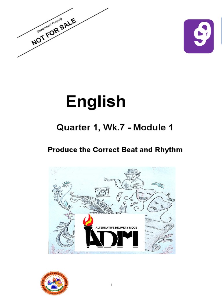 Eng9 Q1 Mod1 ProduceTheCorrectBeat Rhythm v3 | PDF | Rapping | Rhythm