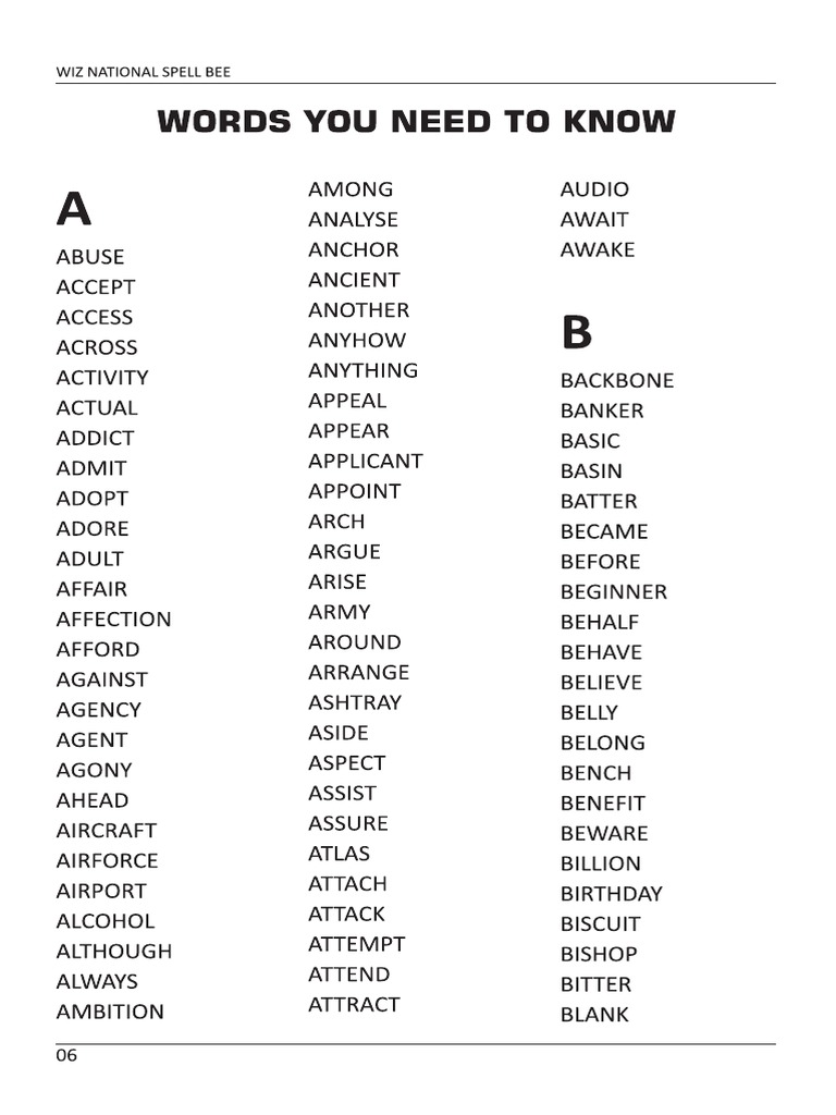 Inter School Word Bank Class 2 | PDF