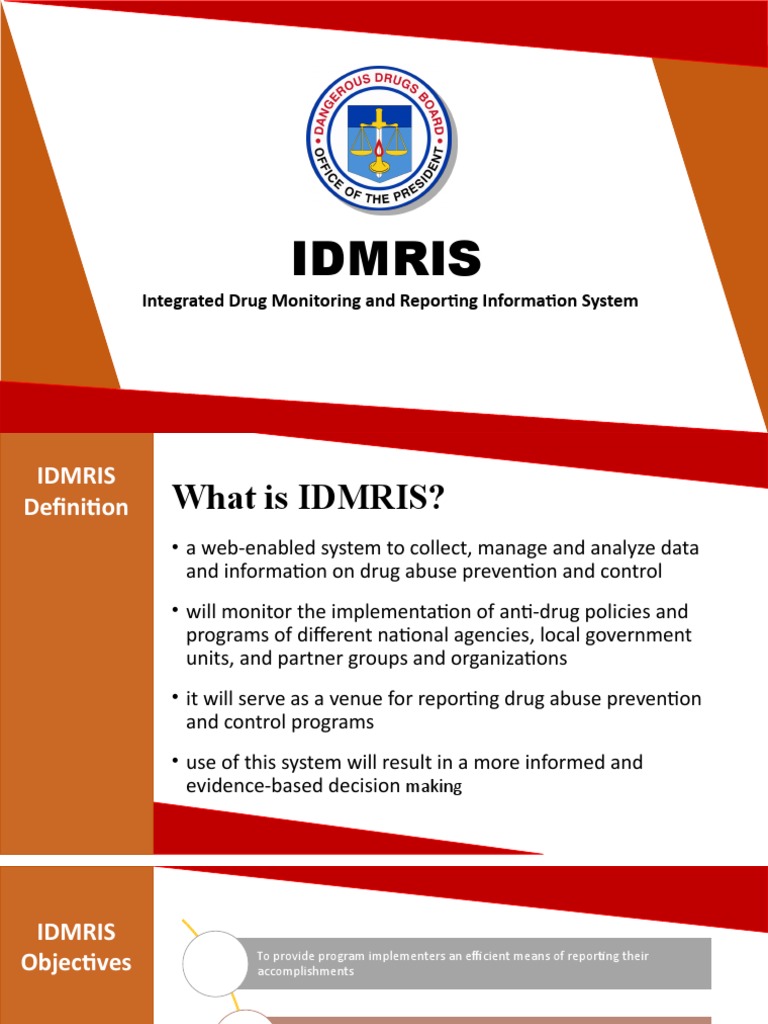 Idmris Overview With Adac-Fms v.1 | PDF | Substance Abuse | Policy