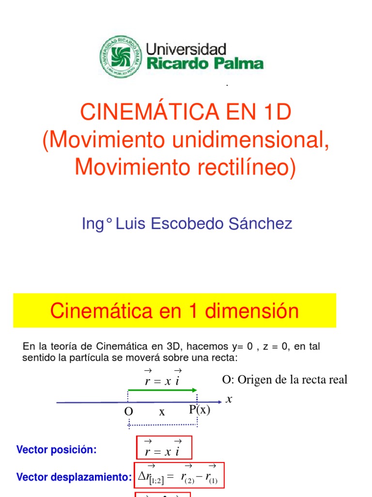 Cinemática en 1D | PDF | Cinemática | Aceleración