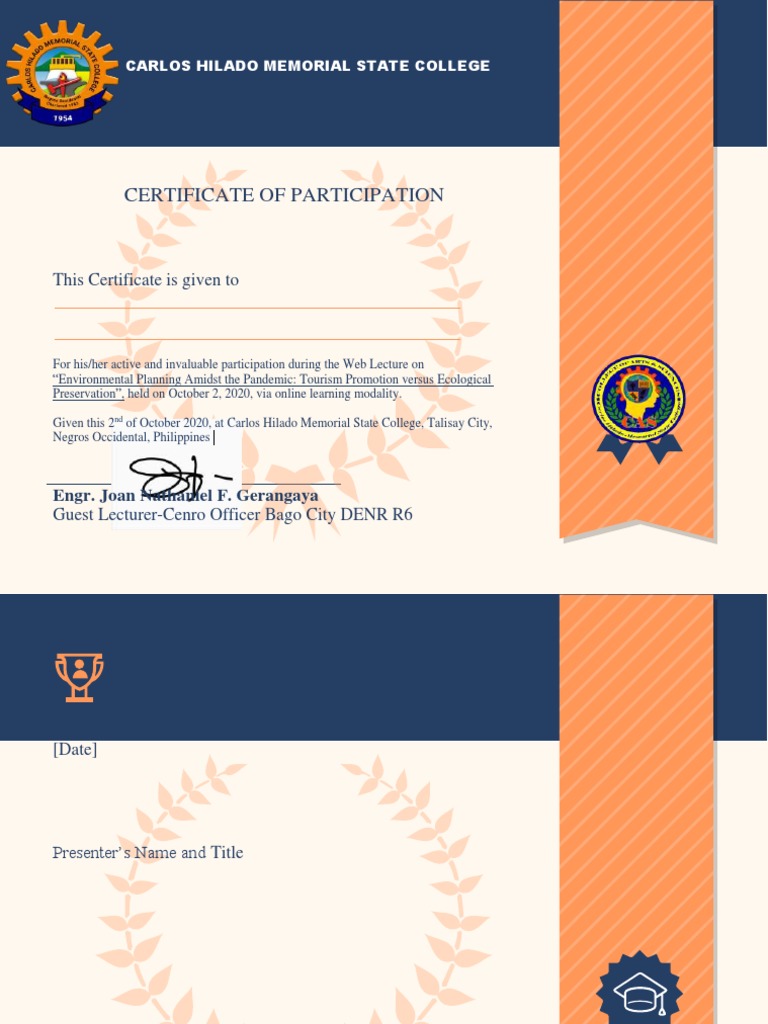 Final E Certificate To Student PDF | PDF