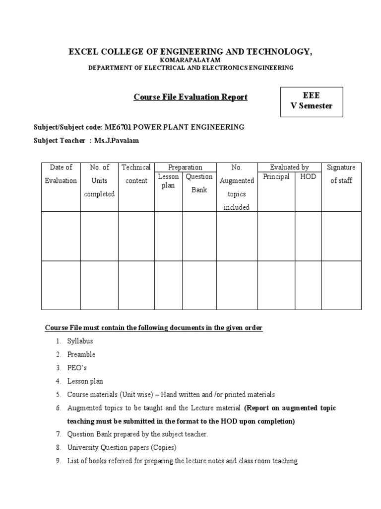 Course File Format | PDF | Nuclear Power Plant | Power Station