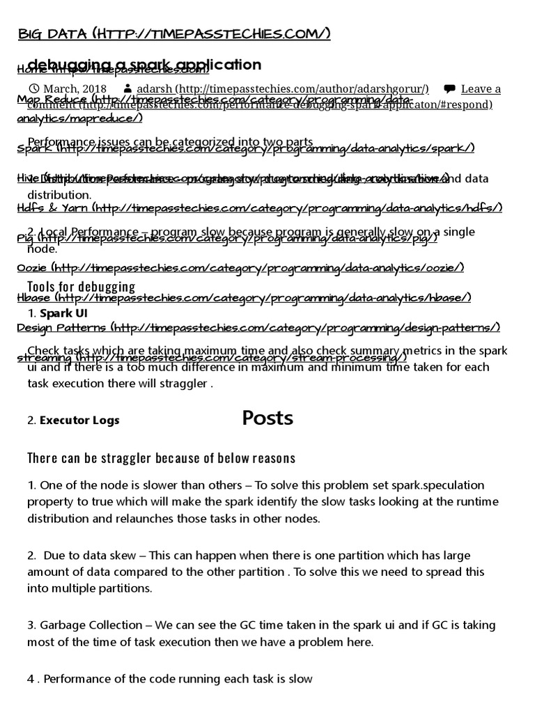 Debugging A Spark Application PDF | PDF | Apache Spark | Map Reduce