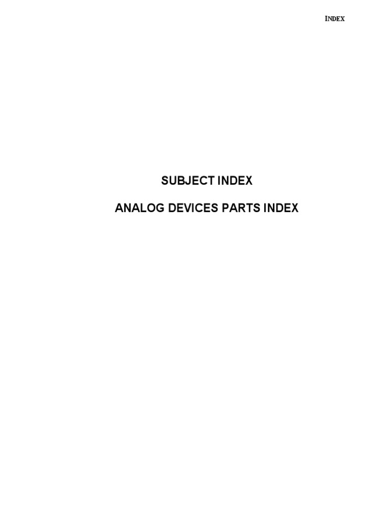 ED Basic Linear Design Index PDF | PDF | Amplifier | Analog To Digital ...