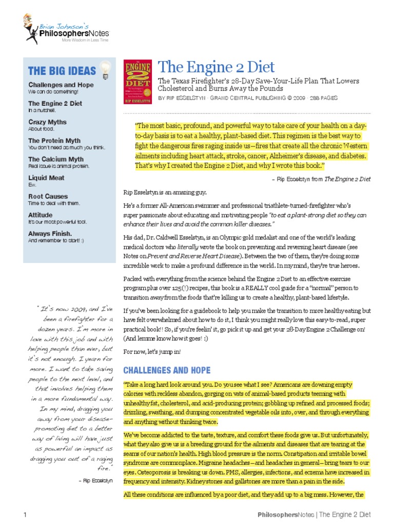 The Engine 2 Diet PDF | PDF | Milk | Meat