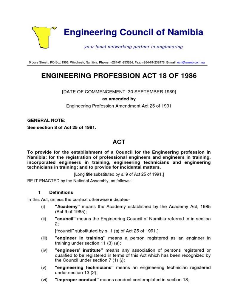 Engineering Profession Act 1986 | PDF | Engineer | Forgery
