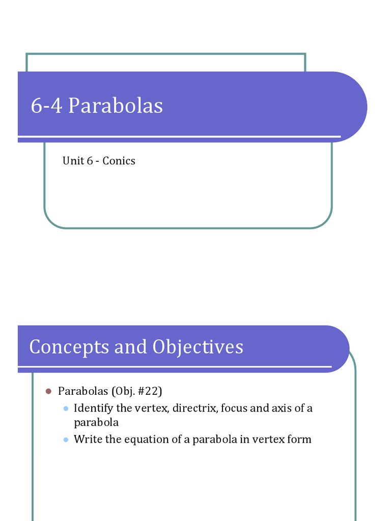 Understanding Parabolas in Geometry | PDF