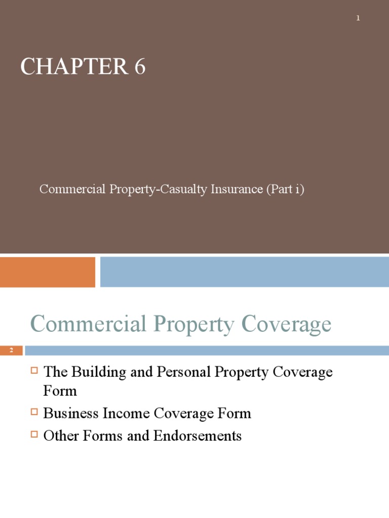 BWRR3143 - Chapter 6 - Com Prop Contracts | PDF | Insurance | Expense