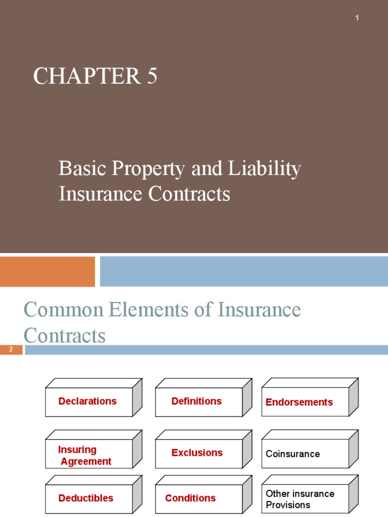 Basic Property and Liability Insurance Contracts | PDF | Deductible ...