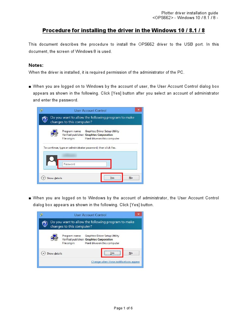 OPS662 Plotter Driver Installation Guide | PDF | Zip (File Format) | Windows 10