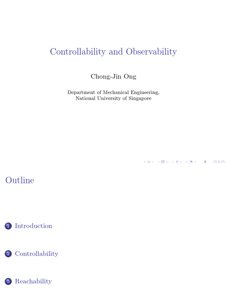 Chapter 4 Controllability and Observability | PDF | Eigenvalues And ...
