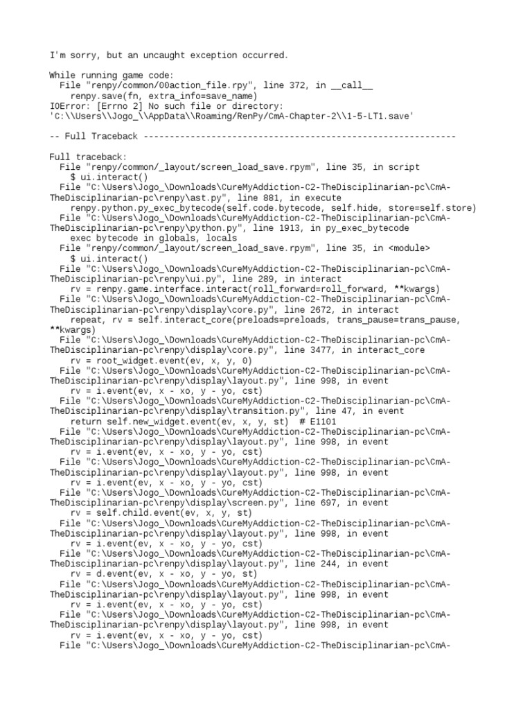 Traceback | PDF | Software Development | Computer File