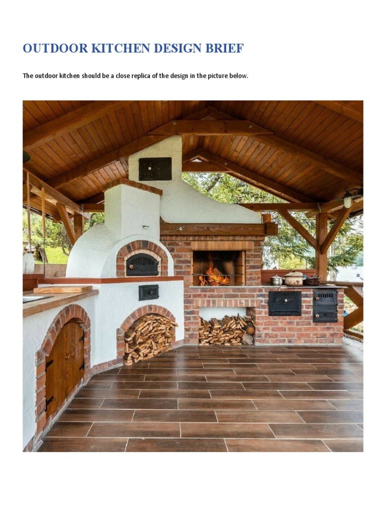 Outdoor Kitchen Design Brief | PDF | Barbecue Grill | Sink