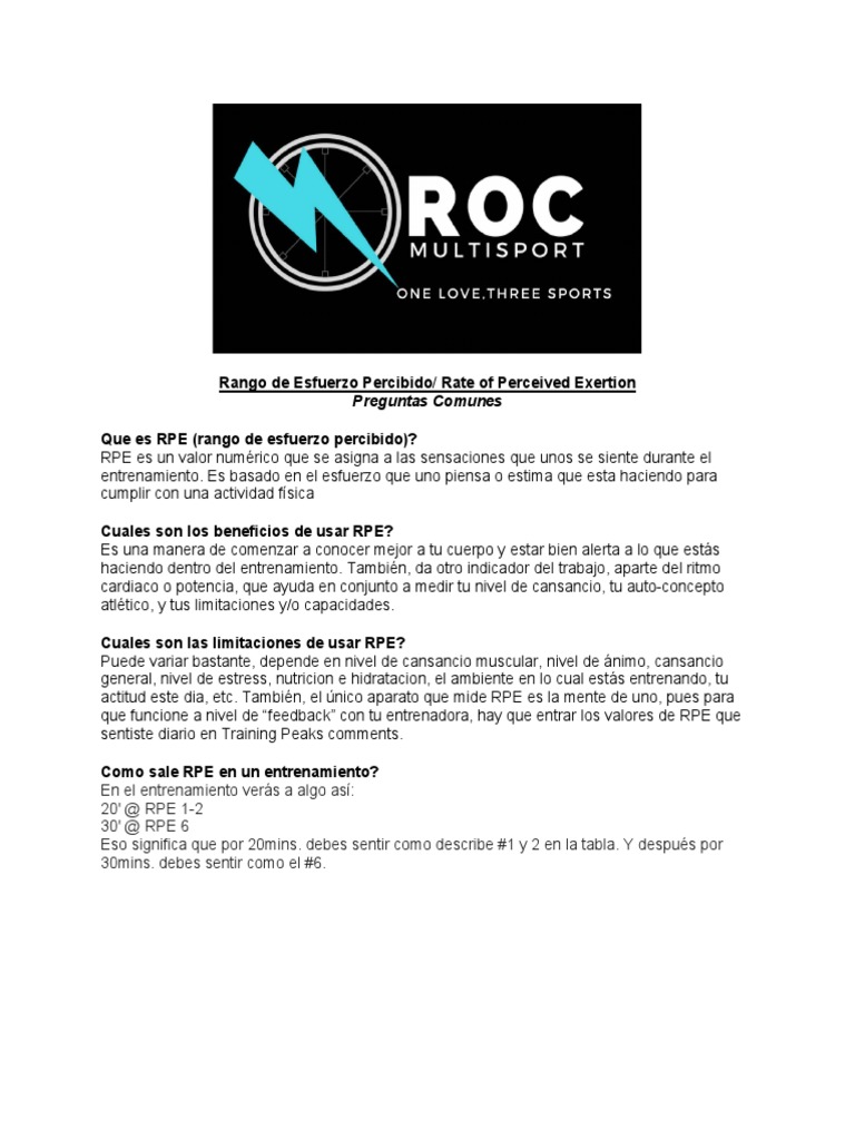 RPE Spanish PDF | PDF