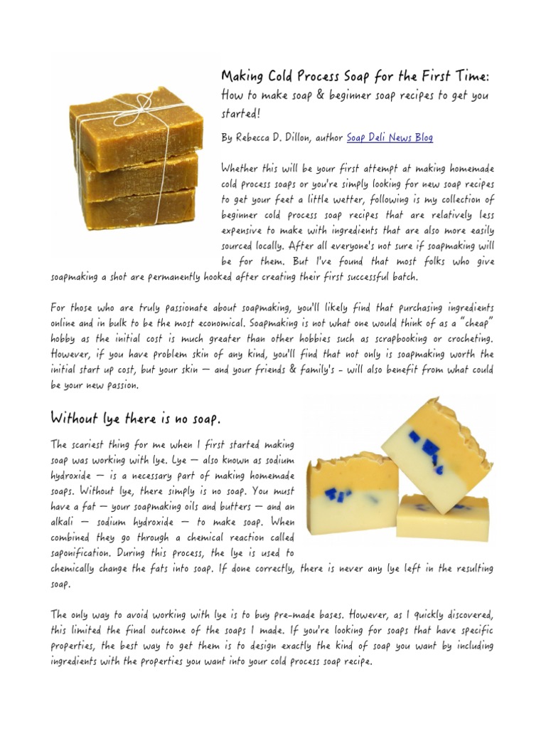 Beginner Soapmaking Instructions and Recipes Revised PDF | PDF | Soap ...