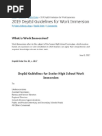 Deped Guidelines For Senior High School Work Immersion Pdf