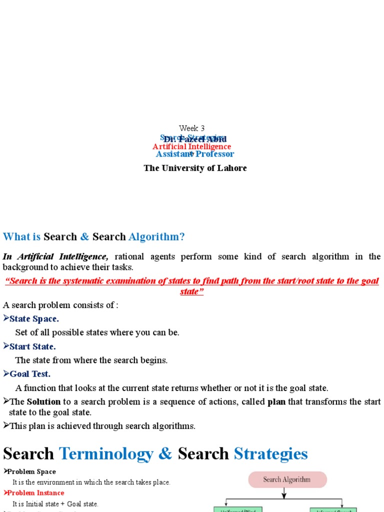 Lecture 3 Search Strategies in Artificial Intelligence | PDF | Mathematical Logic | Combinatorics