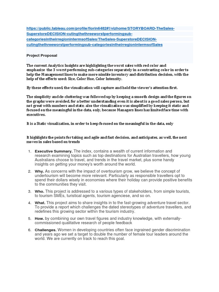 Week6 - Project Proposal PDF | PDF | Tourism | Visualization (Graphics)