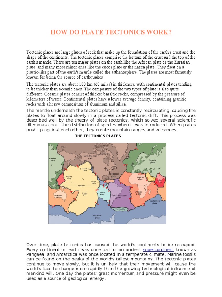 How Do Plate Tectonics Work | PDF | Plate Tectonics | Seabed